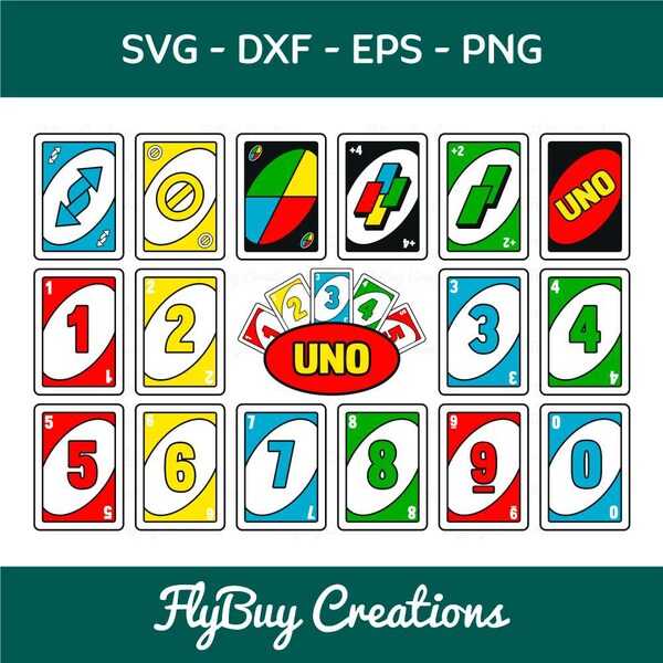 Uno Card Svg - Etsy