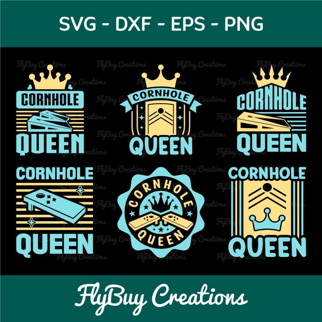 Cornhole Queen SVG Cornhole Game Tshirt Bundle Cornhole Quote Design ...