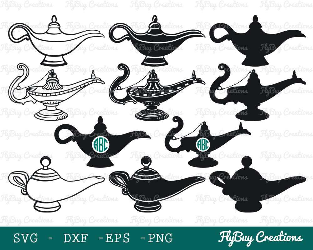 Magic Lamp Svg Genie Lamp Svg Aladdin Lamp Svg Arabian - Etsy