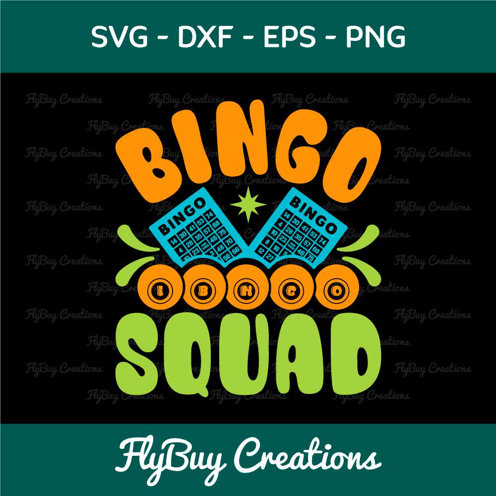 Bingo Squad SVG Bingo Games Bingo Gift Crazy Bingo Lover Tshirt Bundle ...
