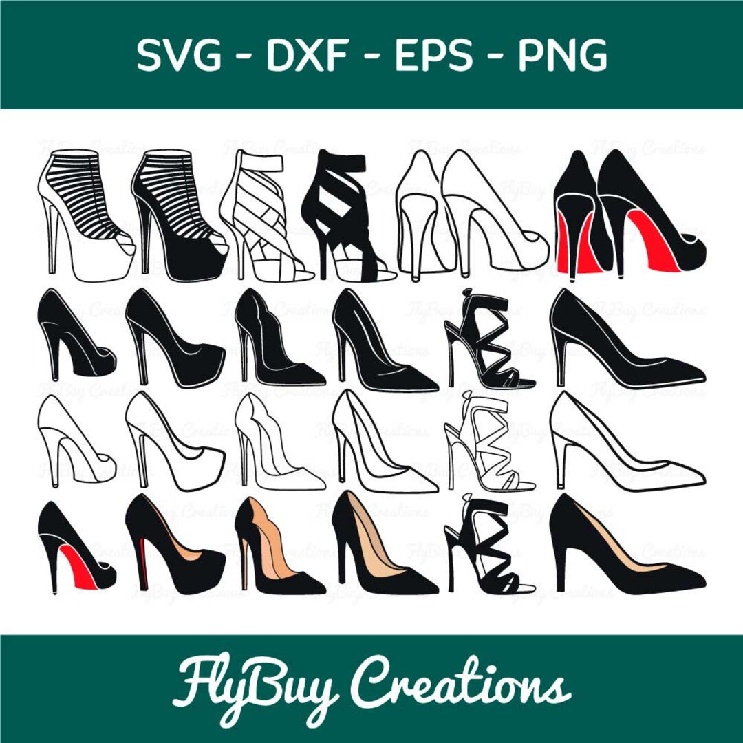 Heel SVG Bundle, Red Bottom Svg, Stiletto Heels Svg, High Heel Svg ...