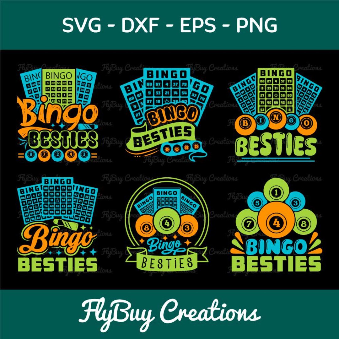 Bingo Besties SVG Bingo Games Bingo Gift Crazy Bingo Lover Tshirt ...