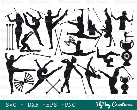 Baton Twirling SVG Bundle Sport Svg Baton Svg Majorette | Etsy