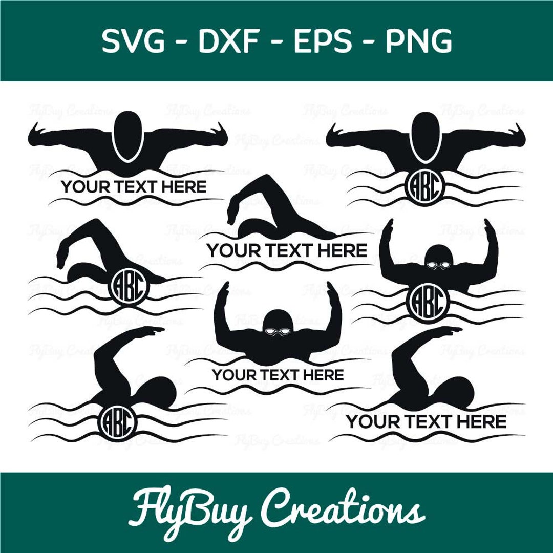 Swimmer Monogram Svg | Swimming Svg | Swimmer Goggles Svg | Goggles Svg ...