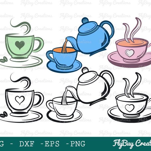 Tea Cup Svg File - Etsy