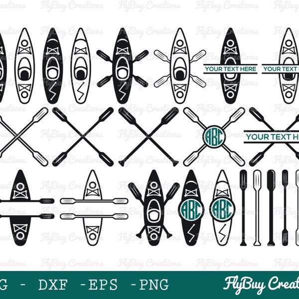 Kayaking Svg - Etsy