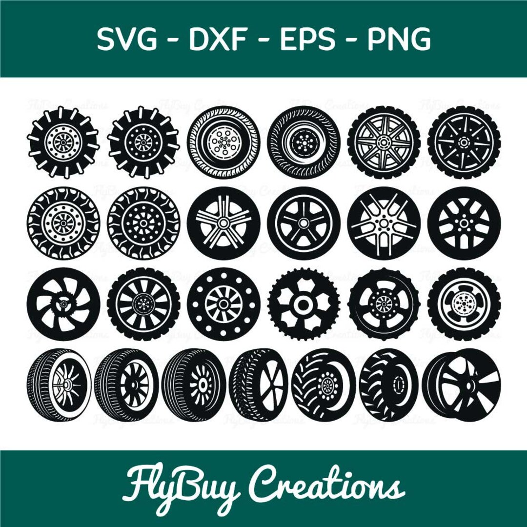 Wheel SVG Bundle-tire Svg-car Wheel Svg-truck Wheel Svg-wheel Rim Svg ...