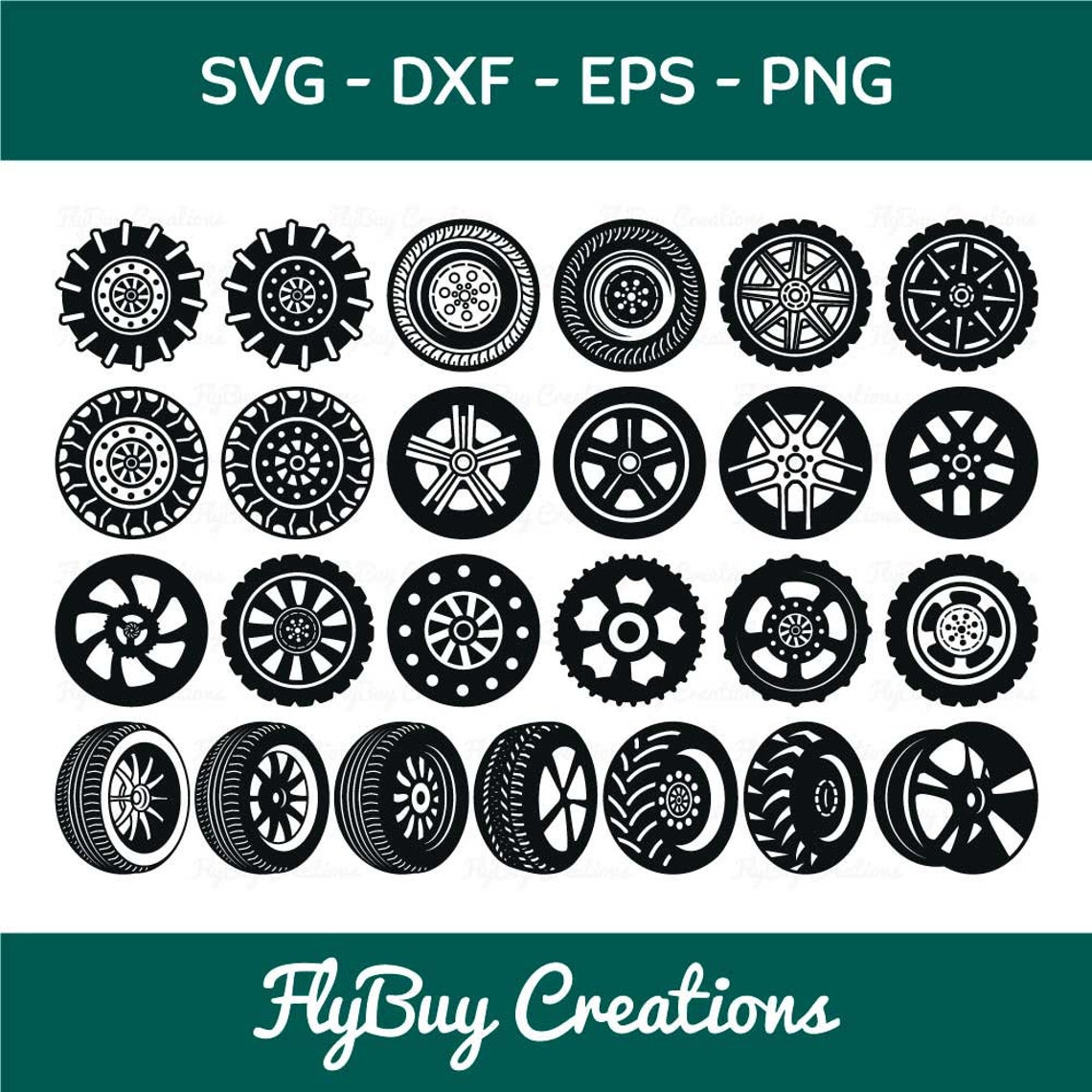 Wheel SVG Bundle-tire Svg-car Wheel Svg-truck Wheel Svg-wheel Rim Svg ...
