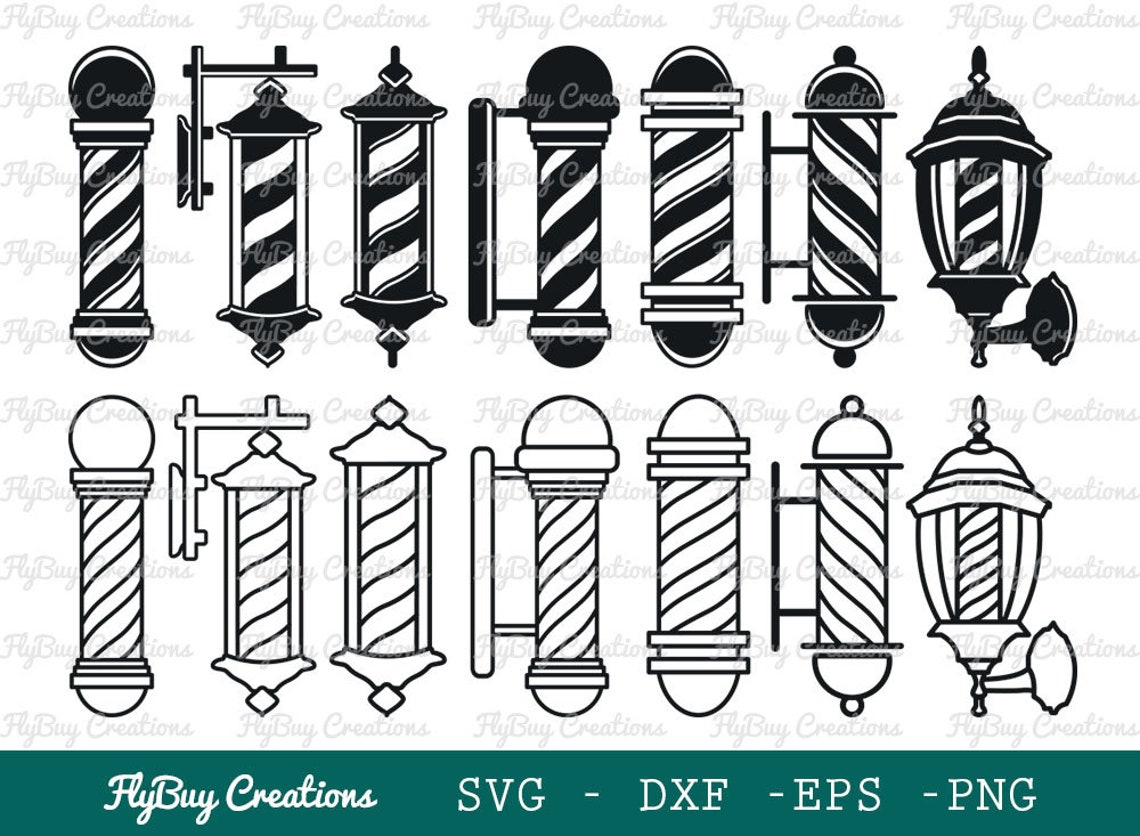 Barbers Pole SVG Bundle Barber Light Svg Hairdresser Svg - Etsy