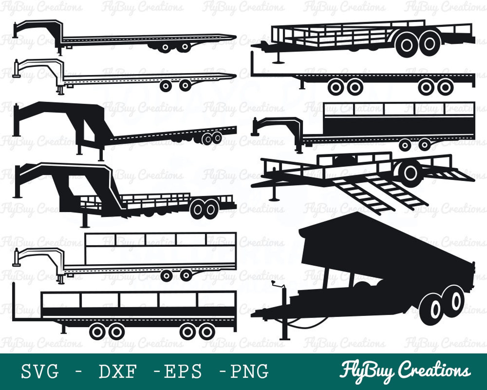 Big Tex Trailers SVG Bundle Flatbed Semi Truck Svg Flatbed Gooseneck ...