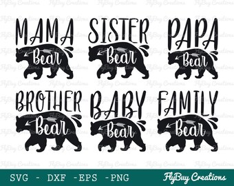 Mama Bear SVG Papa Bear Svg Bear Family Clip Art Bundle - Etsy Canada