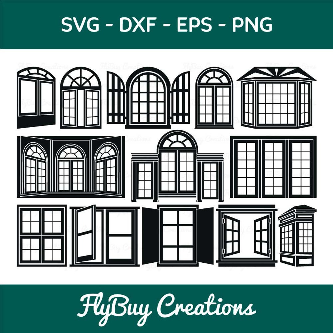 Window Silhouette-door Casement SVG Cut File Bundle - Etsy