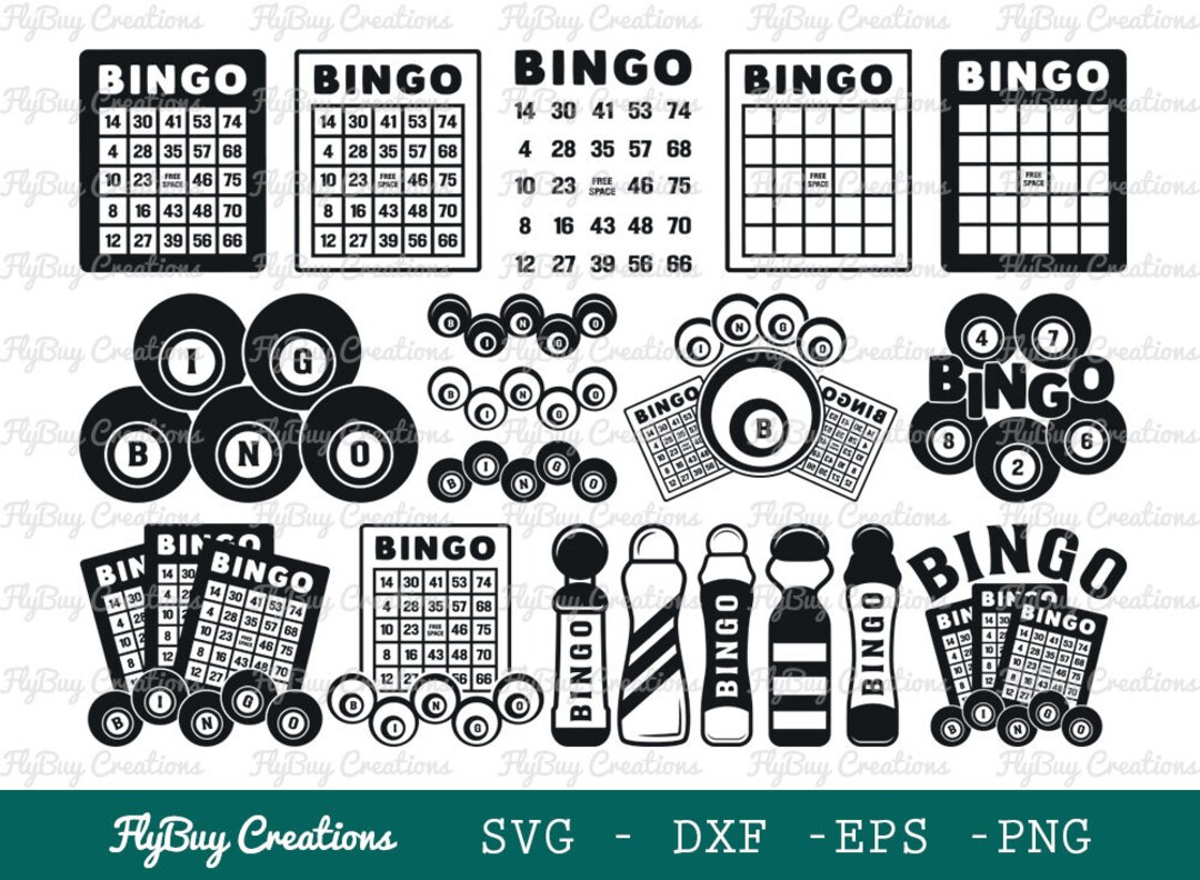 Bingo SVG Bundle, Bingo Card Svg, Bingo Balls Svg, Bingo Dauber Svg ...