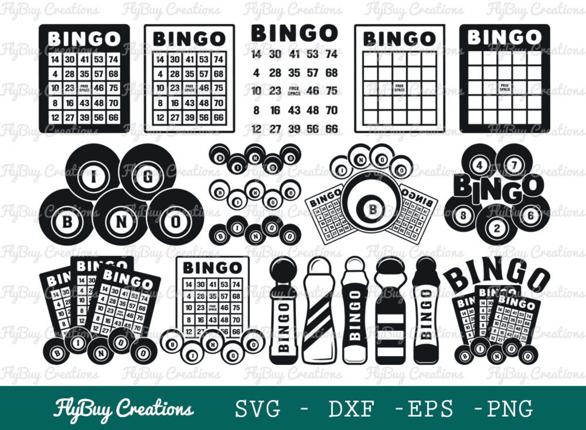 Bingo SVG Bundle Bingo Card Svg Bingo Balls Svg Bingo | Etsy
