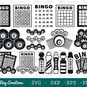 Bingo SVG Bundle, Bingo Card Svg, Bingo Balls Svg, Bingo Dauber Svg ...