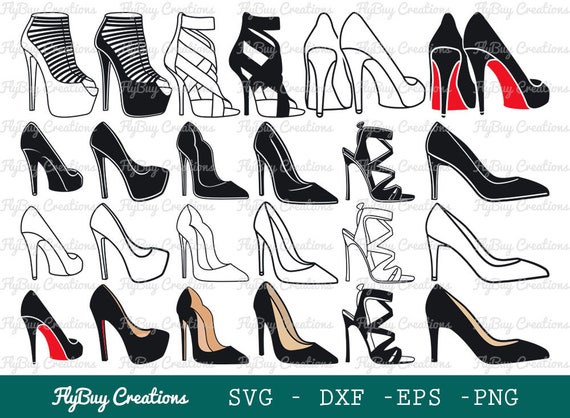 Heel SVG Bundle Red Bottom Svg Stiletto Heels Svg High Heel - Etsy