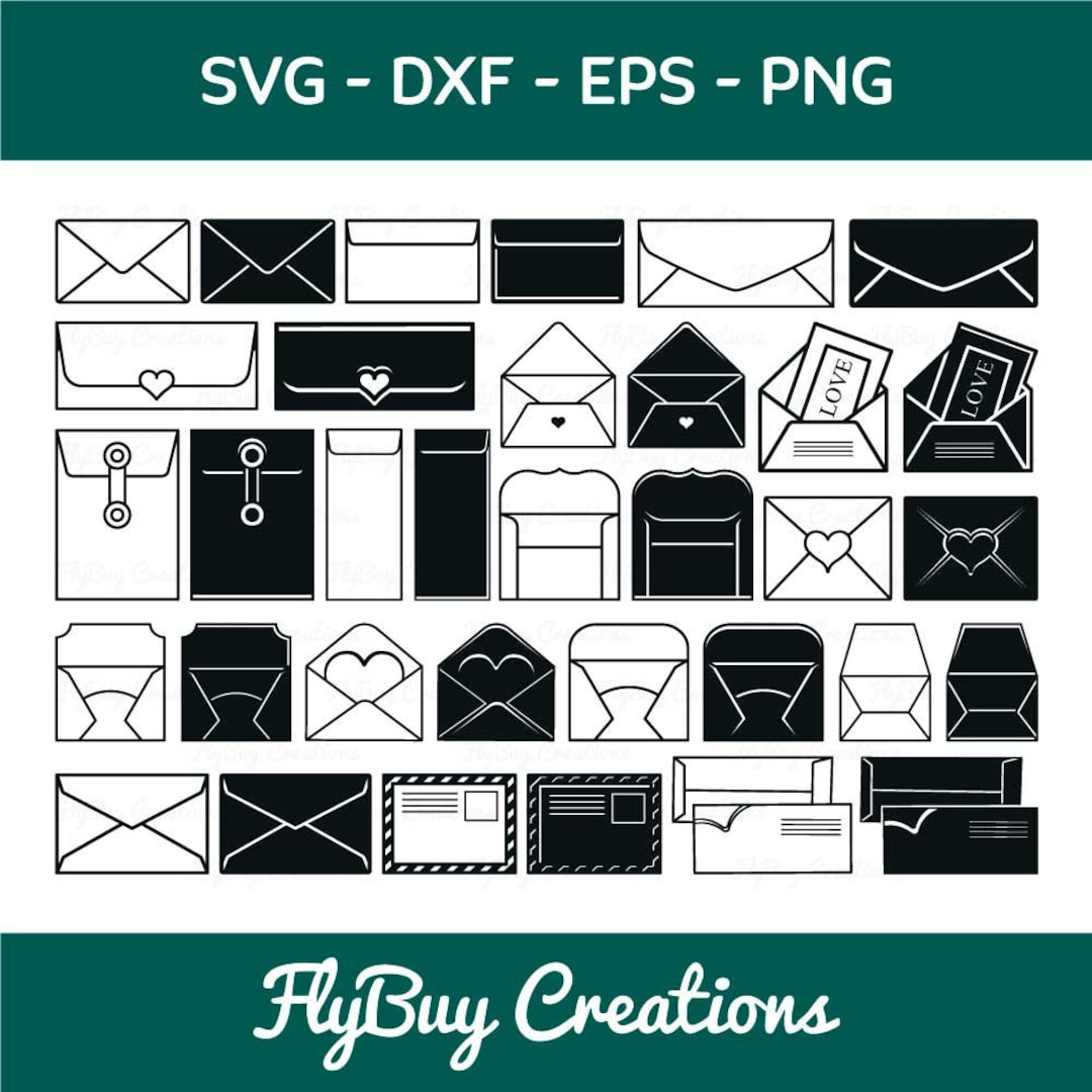 Envelope SVG Bundle-letter Svg-mail Svg-email Svg-love Letter Svg - Etsy