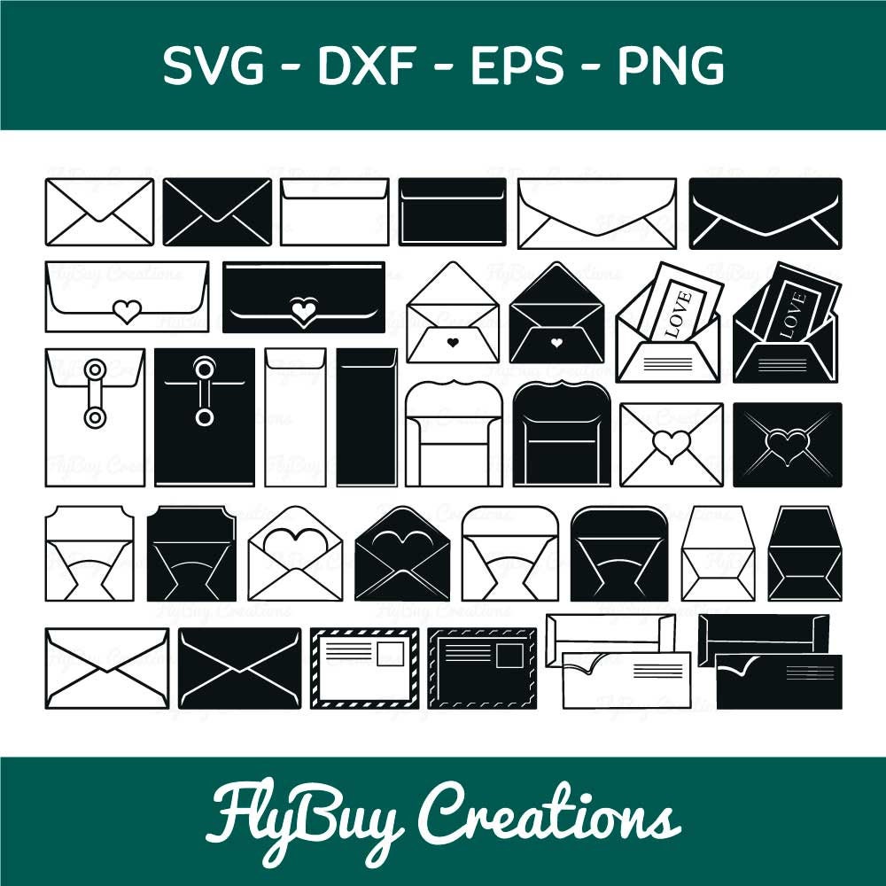 Envelope SVG Bundle-letter Svg-mail Svg-email Svg-love Letter Svg - Etsy