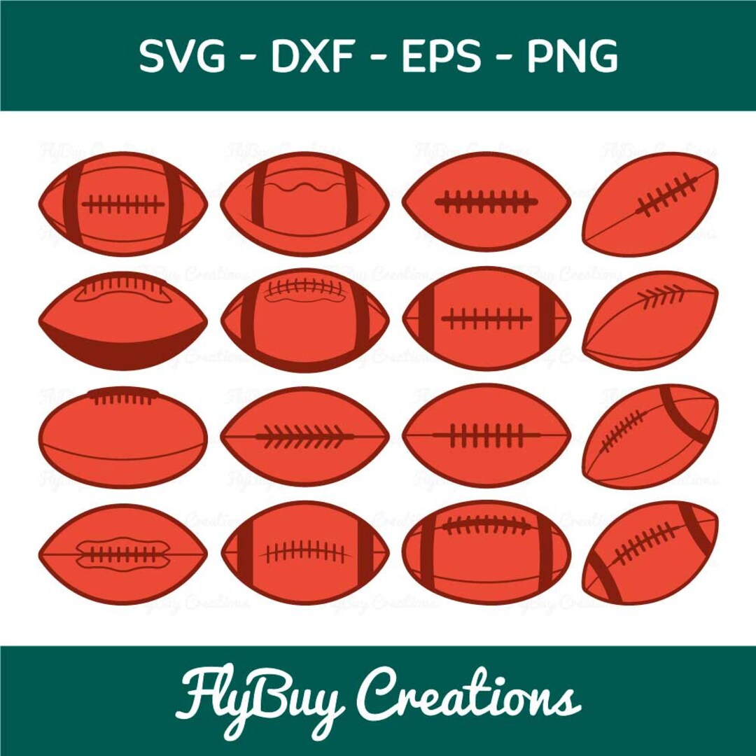 American Football Svg-sports Ball Clipart Cut File Bundle - Etsy