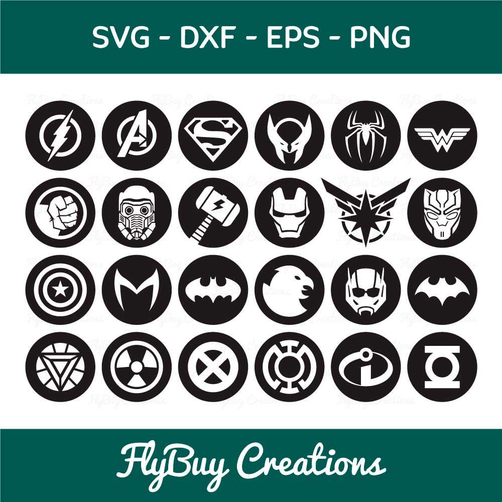 Superhero Logo SVG Bundle | Comic Style Cut Files for Cricut Silhouette ...