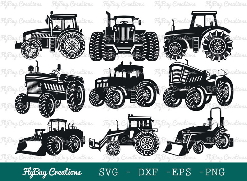 Tractor SVG Bundle-farm Tractor Svg-farm Transportation Svg-giant ...