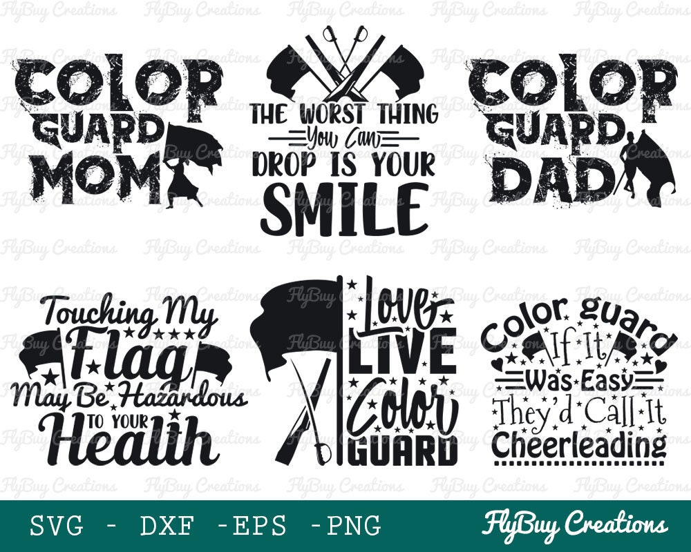 Color Guard Quotes Bundle | Color Guard Mom Svg | Color Guard Svg ...