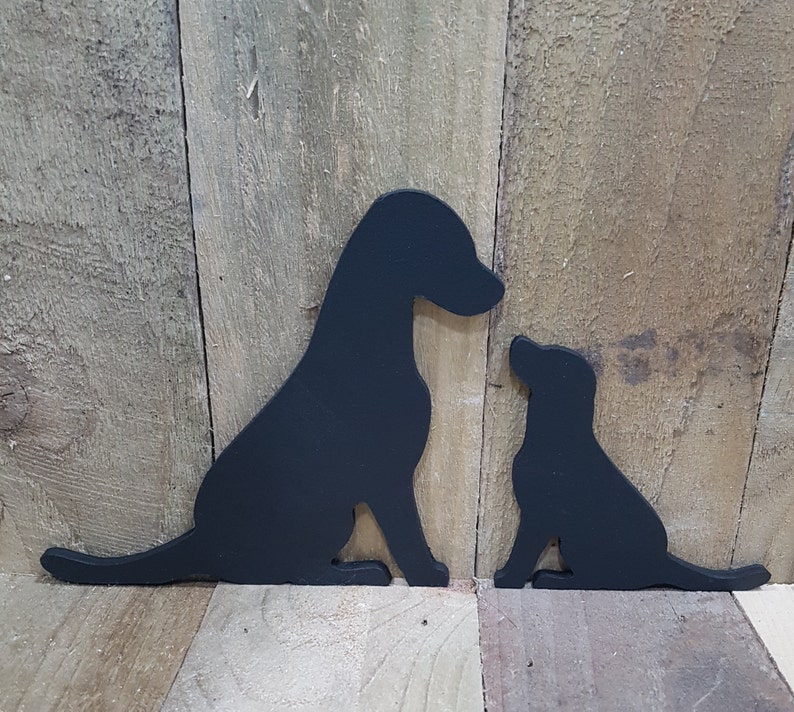 Black Labrador Dog Door Topper Silhouette Picture Frame Shelf | Etsy