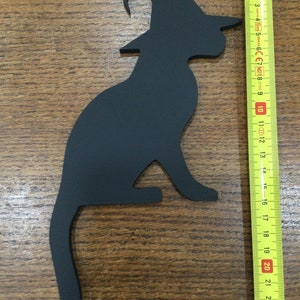 Halloween Cat Witches Hat Door Topper Silhouette Picture Frame Shelf ...