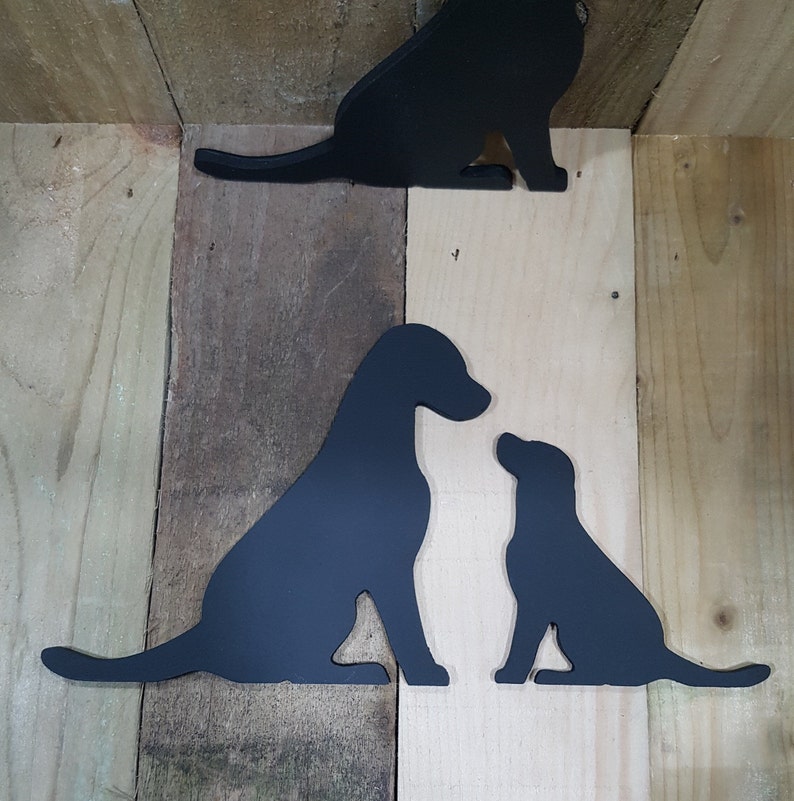 Black Labrador Dog Door Topper Silhouette Picture Frame Shelf | Etsy