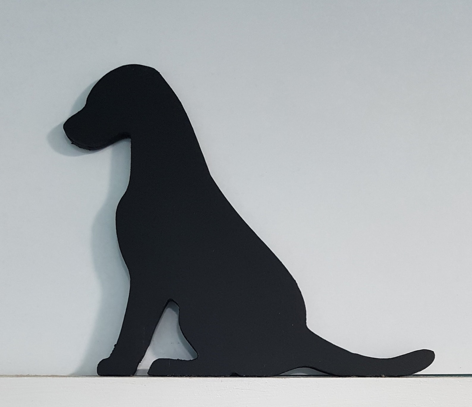Black Labrador Dog Door Topper Silhouette Picture Frame Shelf | Etsy
