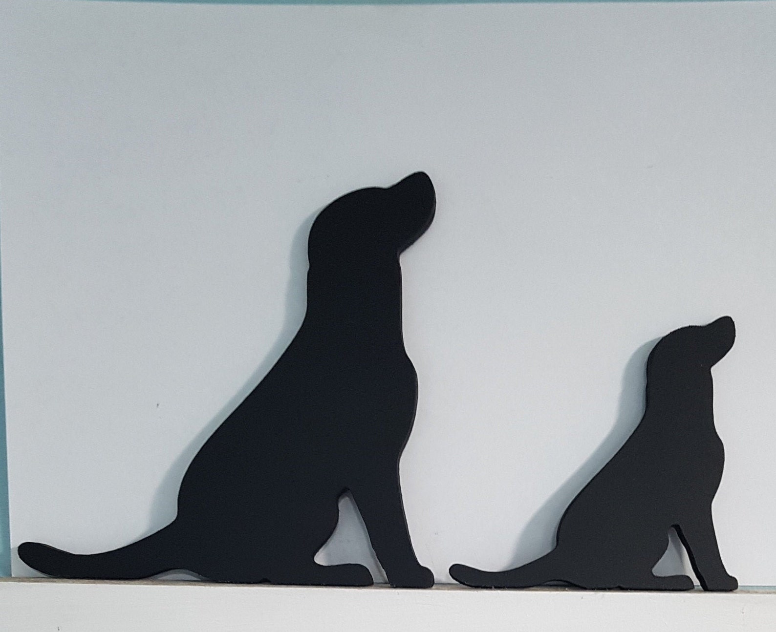 Black Labrador Dog Door Topper Silhouette Picture Frame Shelf | Etsy