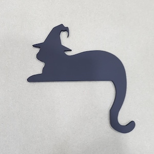 Halloween Cat Witches Hat Door Topper Silhouette Picture Frame Shelf ...
