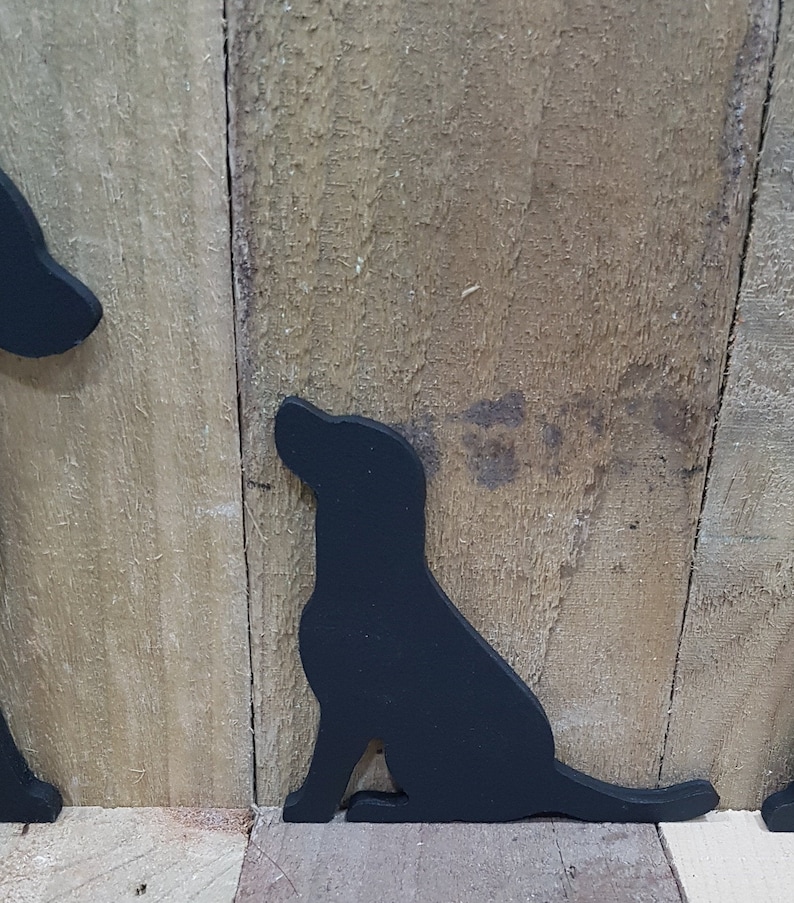 Black Labrador Dog Door Topper Silhouette Picture Frame Shelf | Etsy