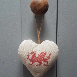 Welsh Dragon Set of 2 Hearts Handmade Perfect Gift Red Wales Unique ...