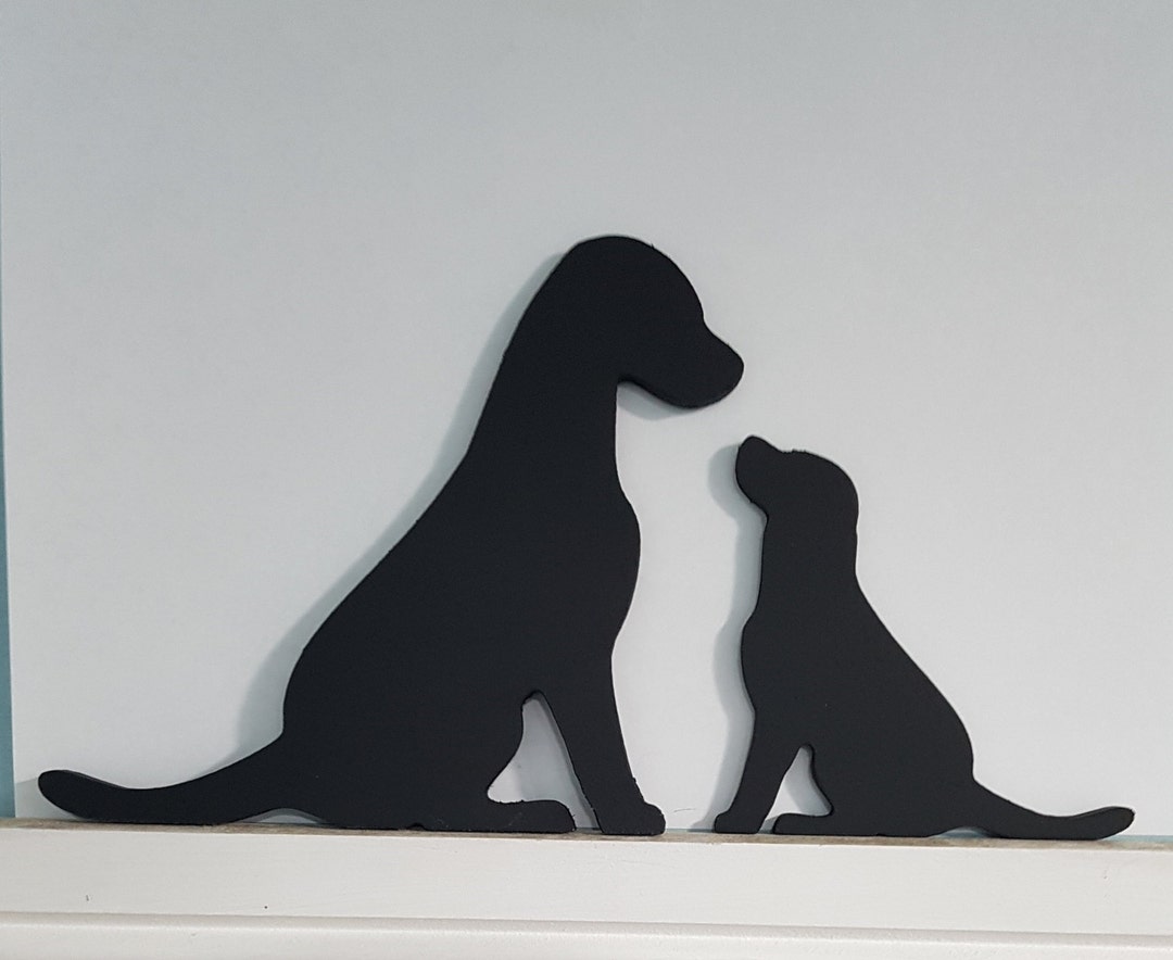 Black Labrador Dog Door Topper Silhouette Picture Frame Shelf Great ...