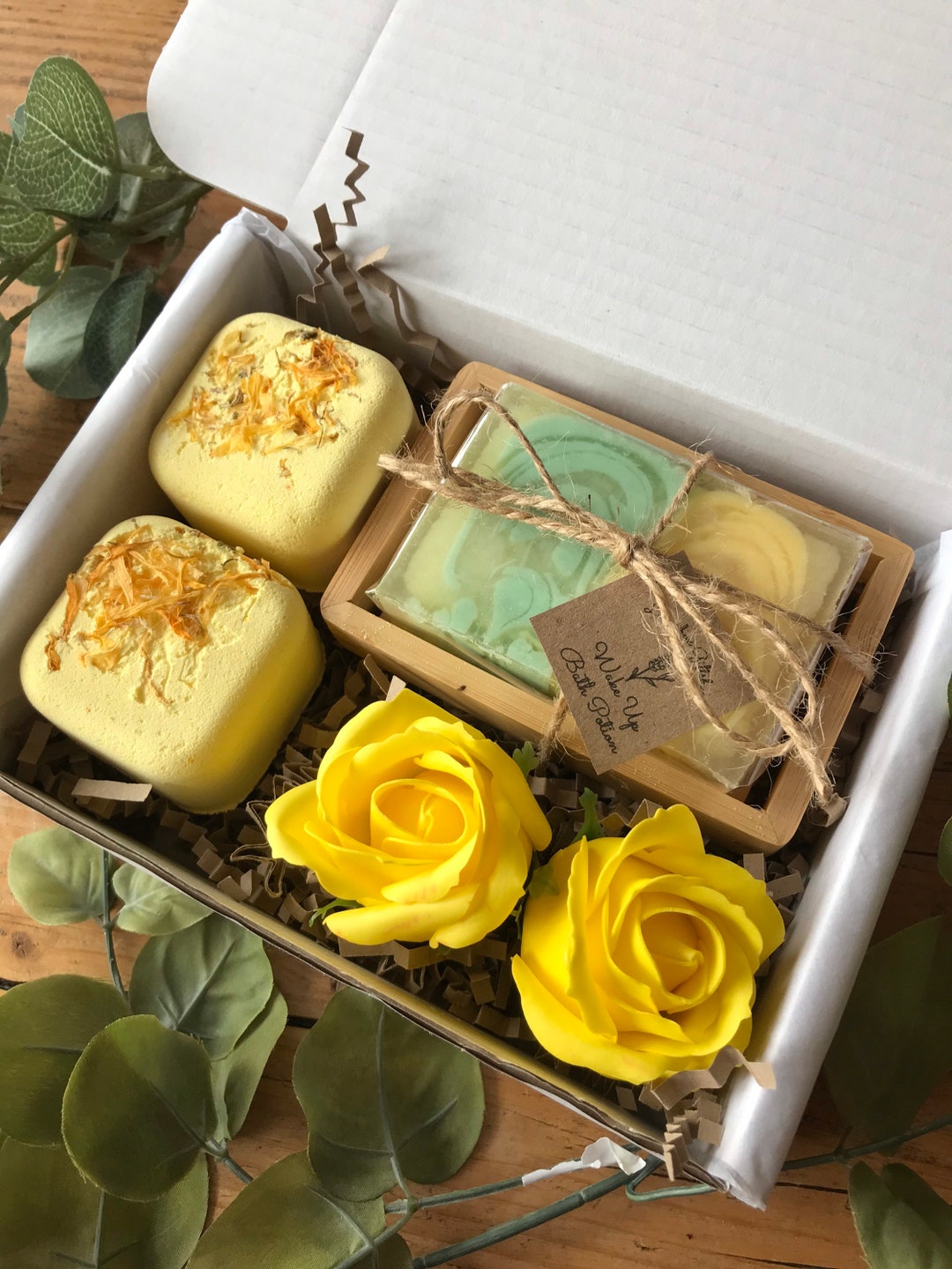 Luxury Shower Pamper Box Lemon Colours Artisan Shower Steamers - Etsy