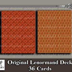Printable Old Style Lenormand by Alexander Ray, Oracle Deck 38 Cards ...