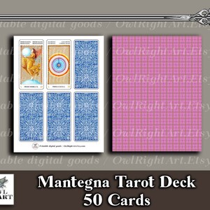 Mantegna Tarot Deck 50 Cards- Printable Italian Tarocchi Cards ...