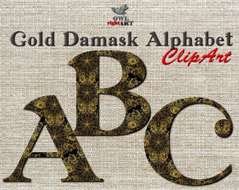 Vintage Gilded Font - Etsy