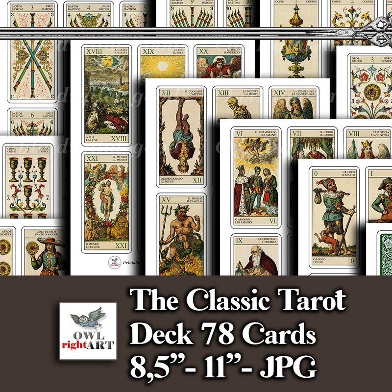 Antique Tarot Cards - Etsy