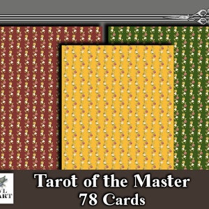 Tarot of the Master Printable Deck of 78 Cards, Vintage Italian Tarot ...