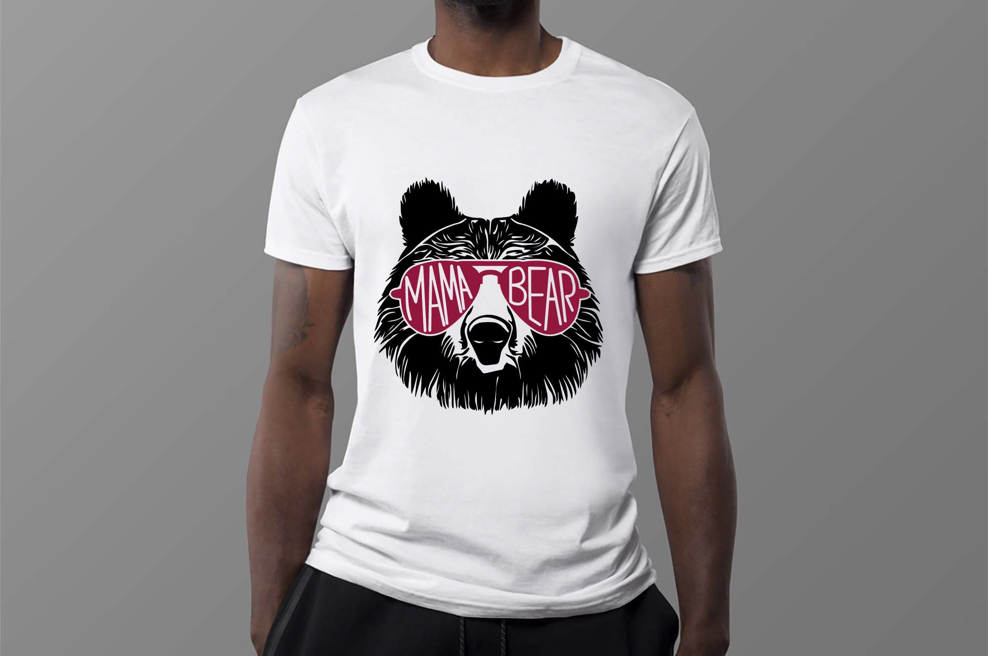 Bear Whit Glasses Silhouette SVG Cutting Files Clip Art Cricut Cuttable ...