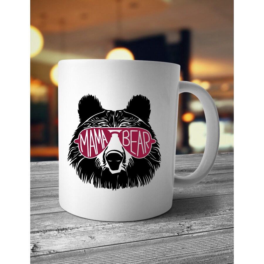 Bear Whit Glasses Silhouette SVG Cutting Files Clip Art Cricut Cuttable ...