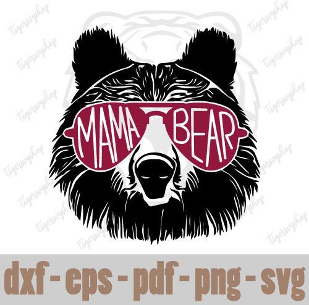 Bear Whit Glasses Silhouette SVG Cutting Files Clip Art Cricut Cuttable ...