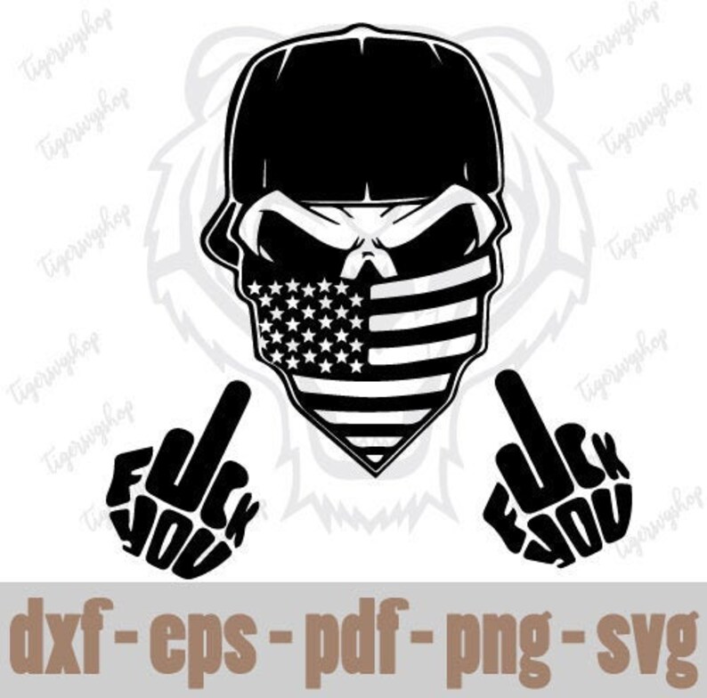 Middle Finger, Skull,cranium,finger Printing,american Flag,cricut ...