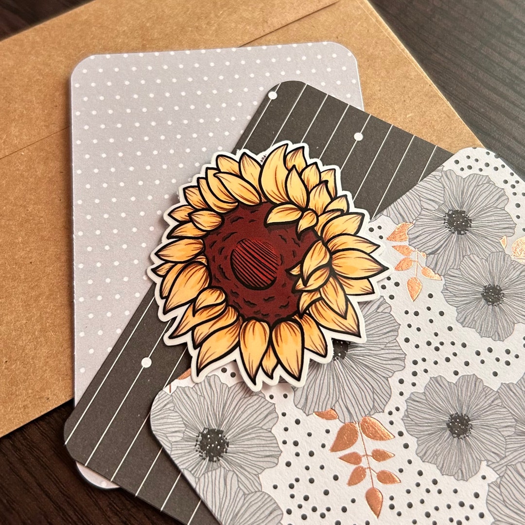 Sunflower Sticker Flower Sticker for Laptops and Phones Sunflower Die ...