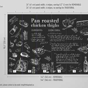 Custom Recipes Wallpaper – Peel and Stick or Non-pasted – Family ...