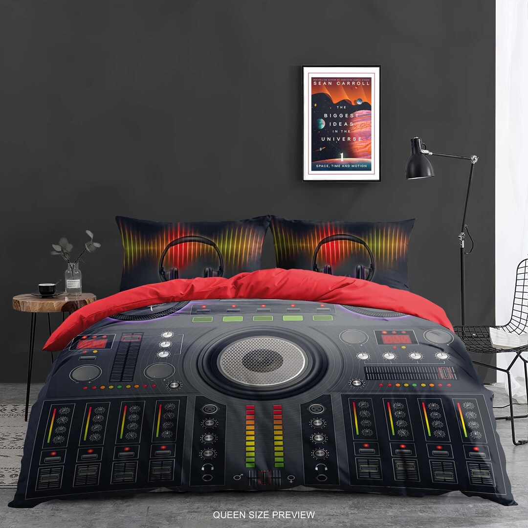 DJ Mixer Bedding Set – Sound of Music Duvet Cover or Comforter ...