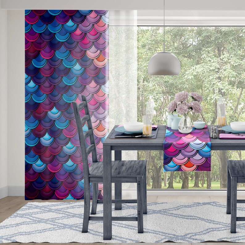 Mermaid Runners Microfiber Tablecloths Table Runners Mermaid - Etsy UK