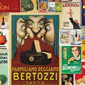 Vintage Food and Drinks Posters Wallpaper-aesthetic Vintage Collage ...